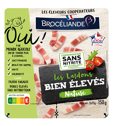 Lardons Nature au Porc Élevé Sans Antibiotique • Brocéliande